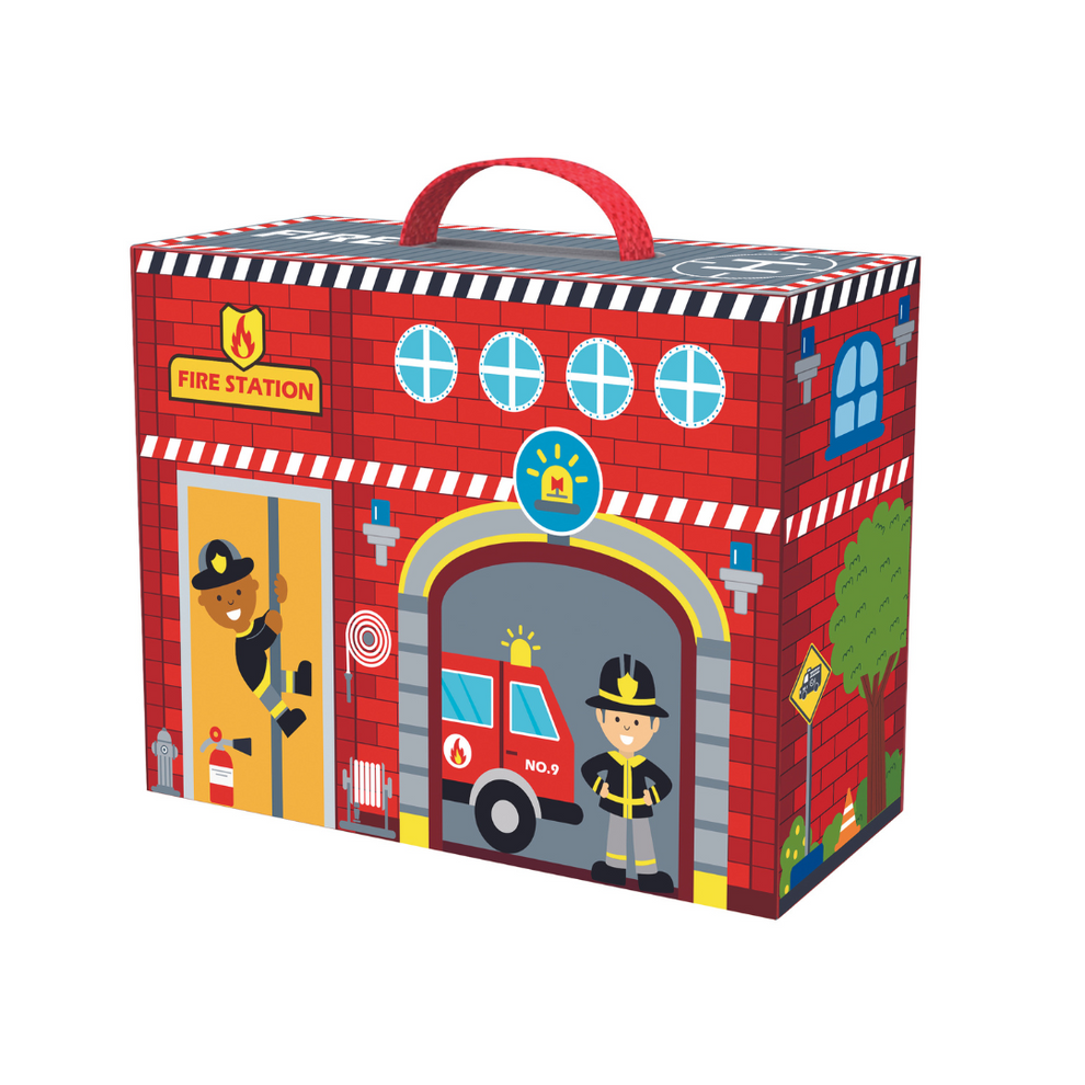 Fire Station Box | Fire station play set nz | wooden play set – Tahi Toy