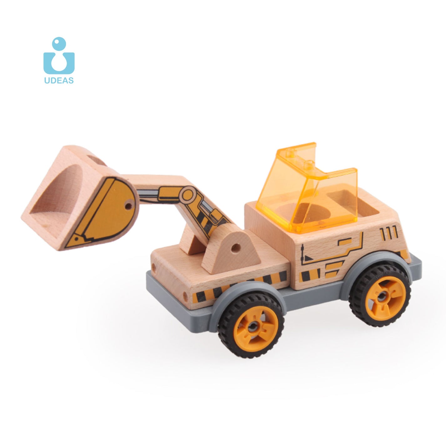 Udeas Varoom Wooden Front Loader Wooden Toy NZ construction vehicles ...